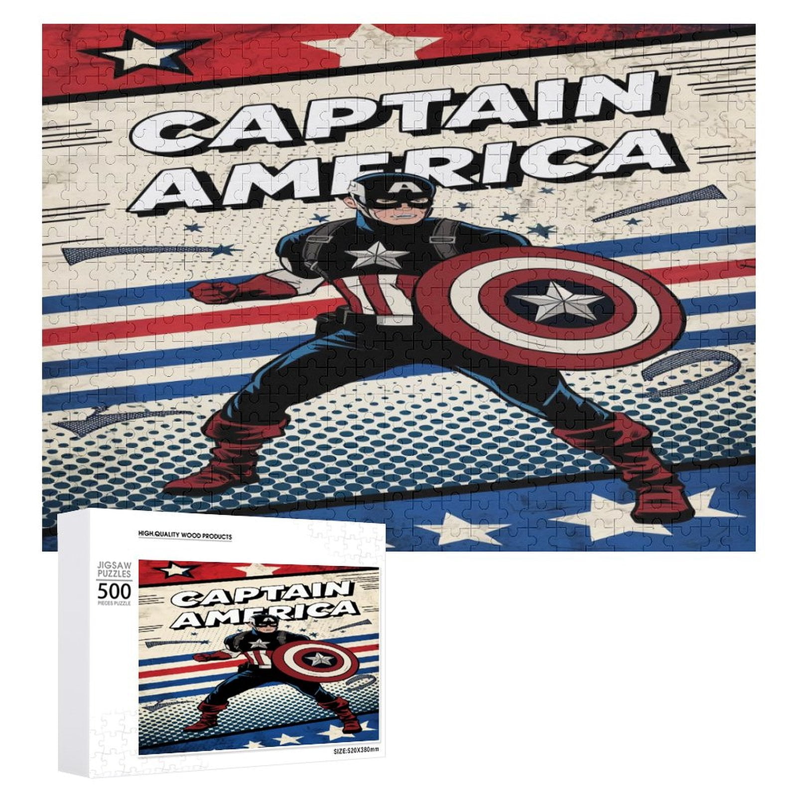 Captain America Comic Book Wallpaper Puzzles,Puzzles for Adults 500 ...