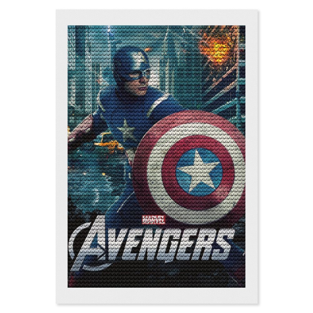Captain America Diamond Art Kits for Adults Beginners Round 5D Paint ...