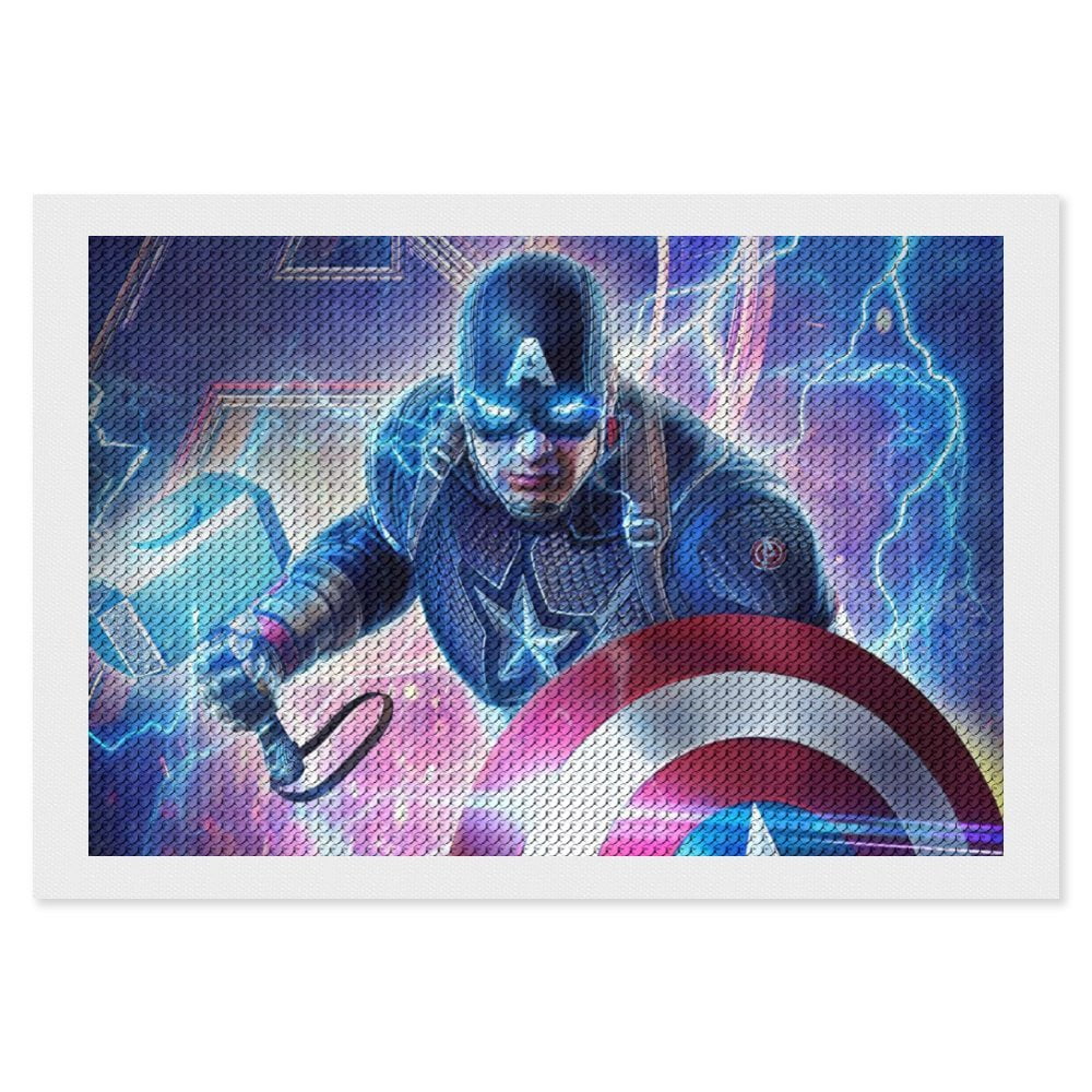 Captain America Diamond Art Kits for Adults Beginners Round 5D Paint ...
