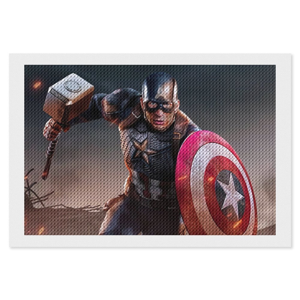 Captain America Diamond Art Kits for Adults Beginners Round 5D Paint ...