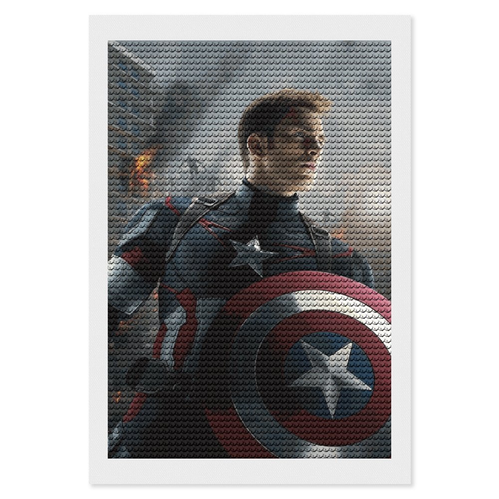 Captain America Diamond Art Kits for Adults Beginners Round 5D Paint ...