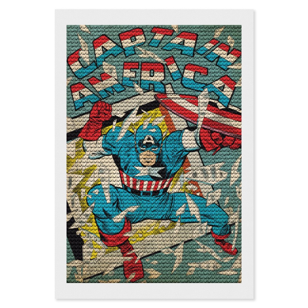 Captain America Diamond Art Kits for Adults Beginners Round 5D Paint ...