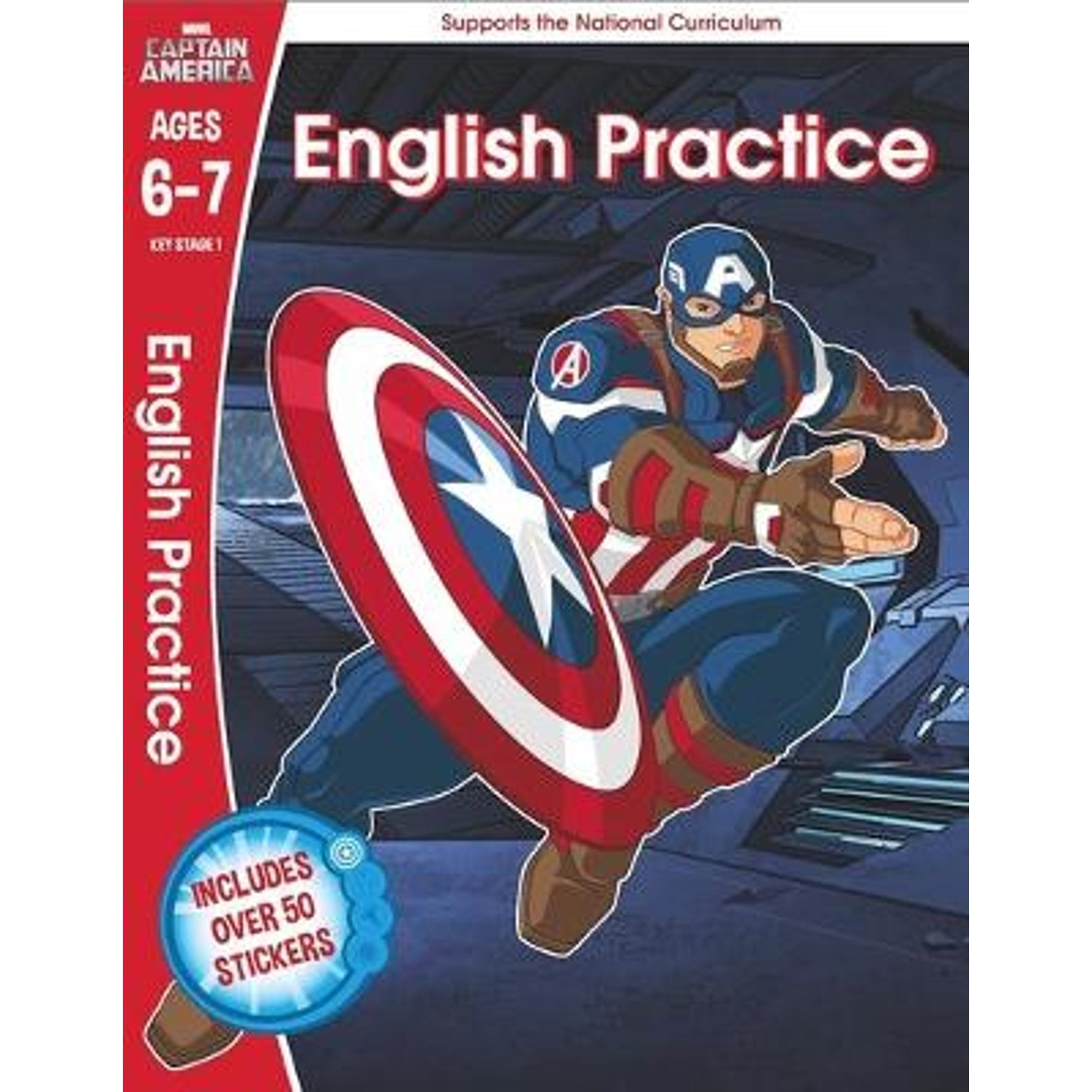 Pre-Owned Captain America: English Practice, Ages 6-7 (Marvel Learning ...