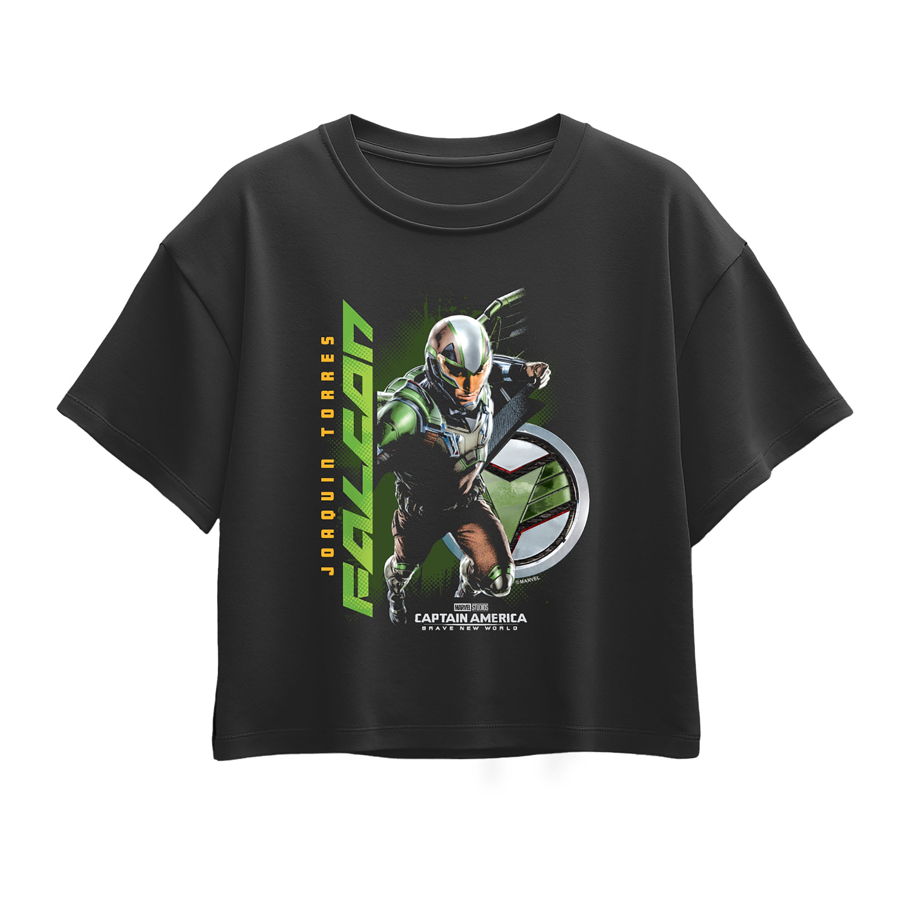Captain America - Falcon Character Tee - Youth Girls Boxy T-Shirt ...