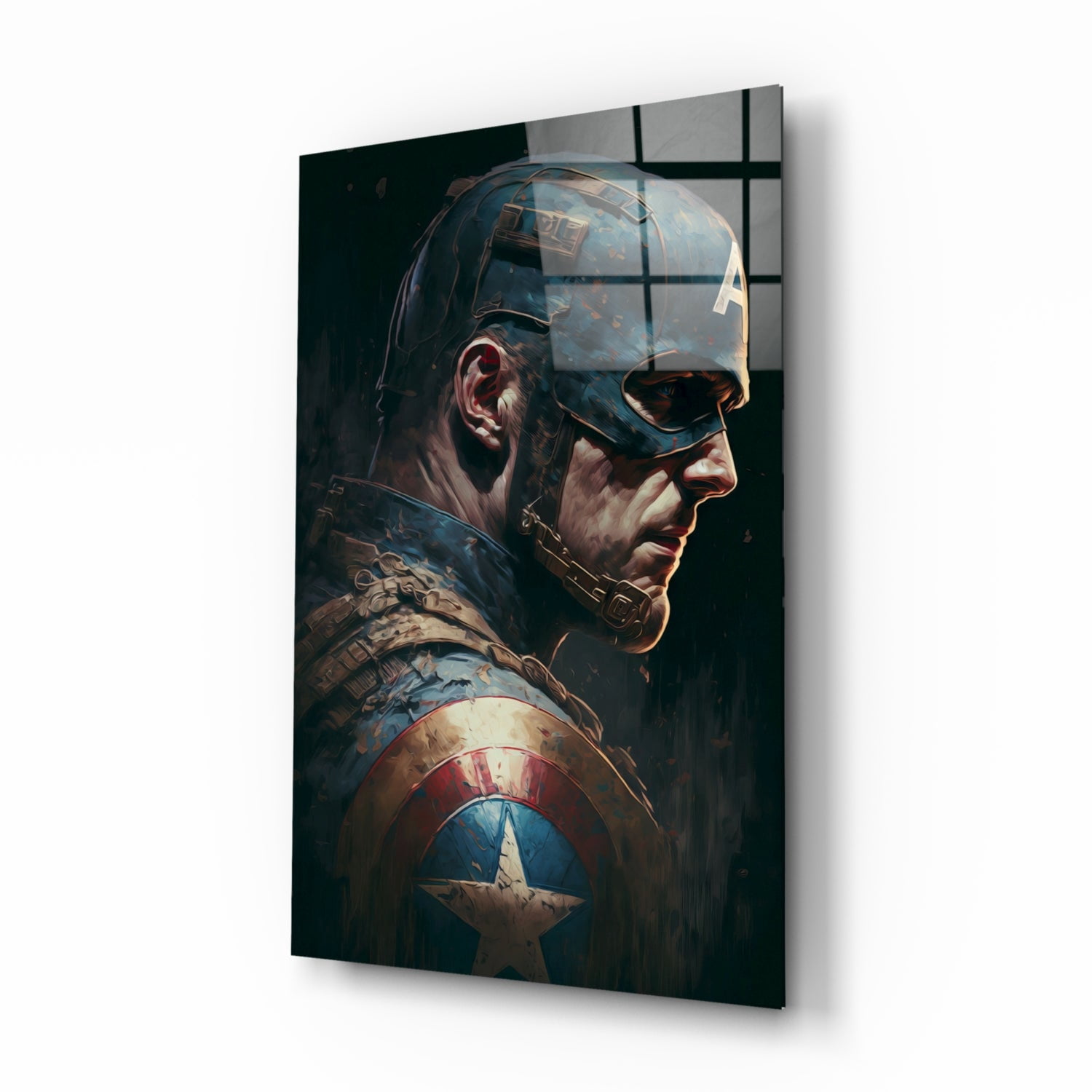 Captain America Glass Wall Art || Designer Collection - Walmart.com