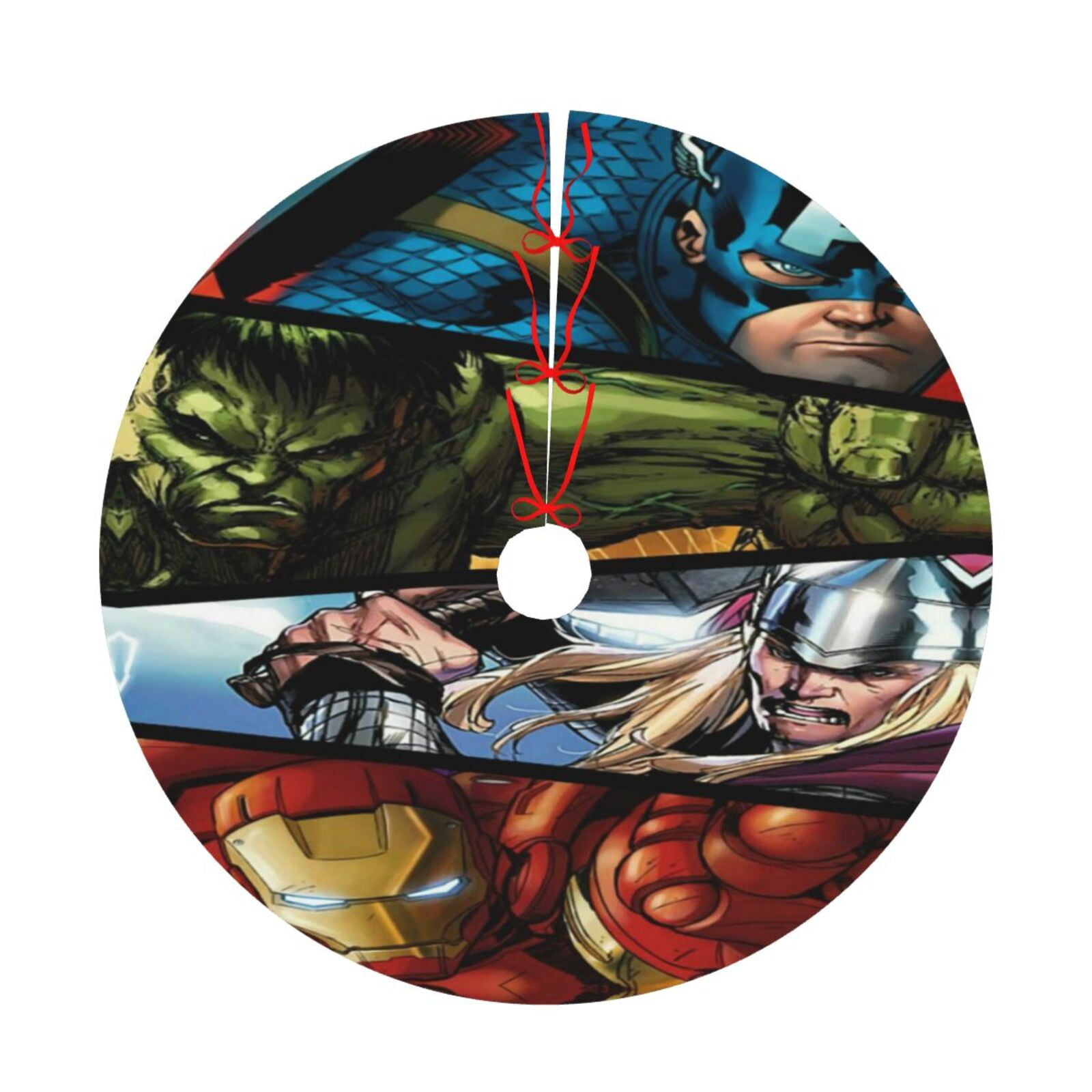 Captain America And Iron Man Hulk Christmas Tree Skirt Soft and Funny ...