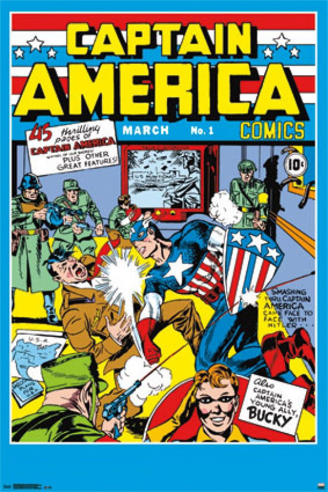 Captain America - Issue 1 Comic Book Cover Laminated Poster Print (24 x ...