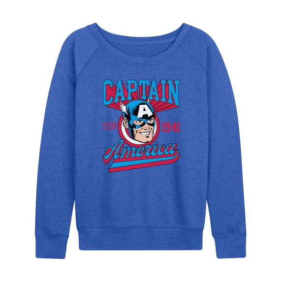 Captain America - Jersey - Women's French Terry Long Sleeve Pullover ...