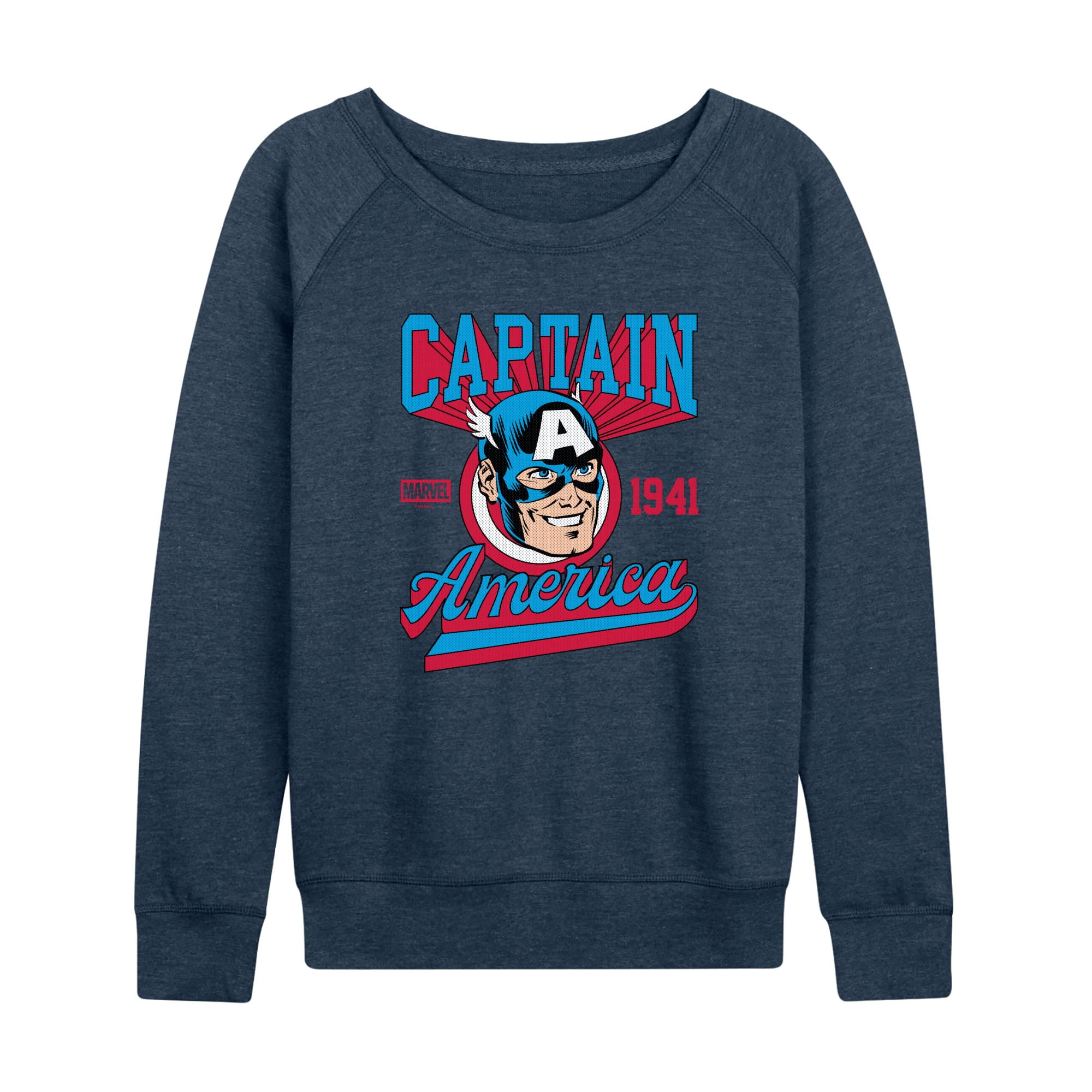 Captain America - Jersey - Women's French Terry Long Sleeve Pullover ...