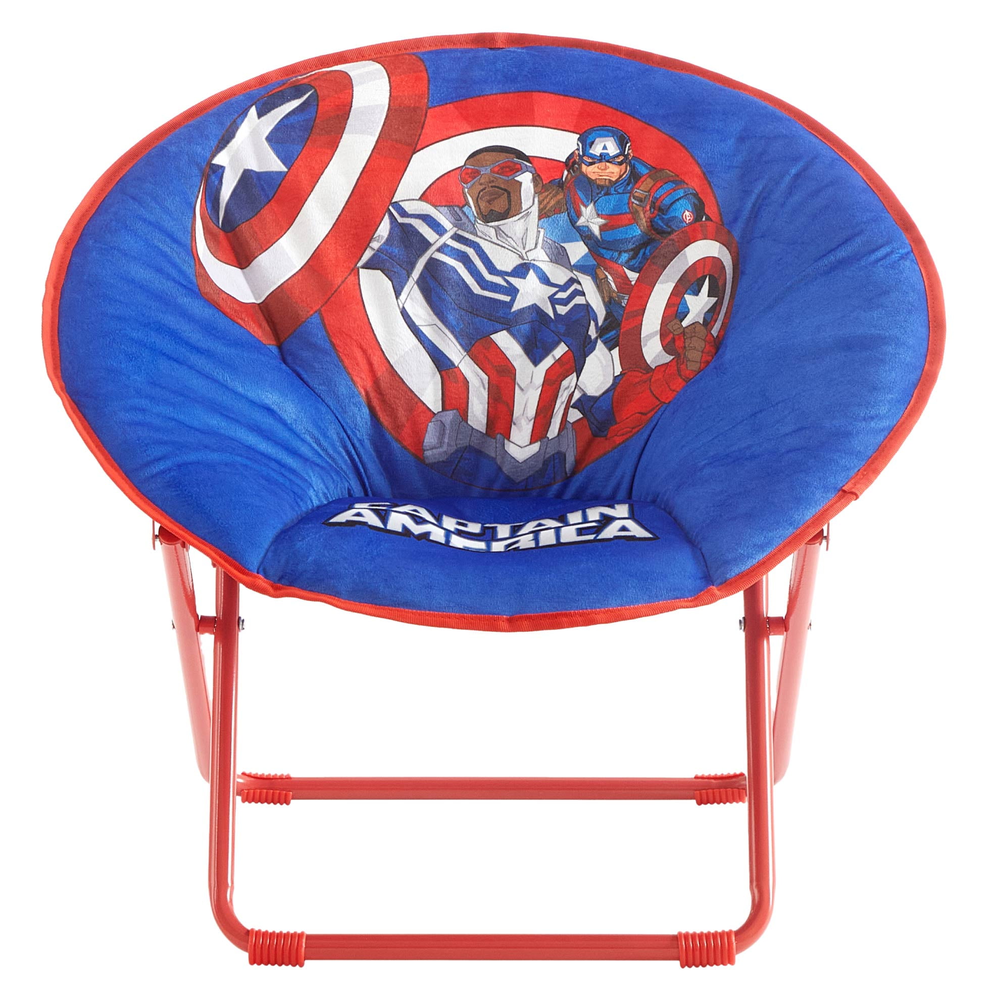 Captain America, Kids' 23" Saucer Chair, Blue/Red - Walmart.com