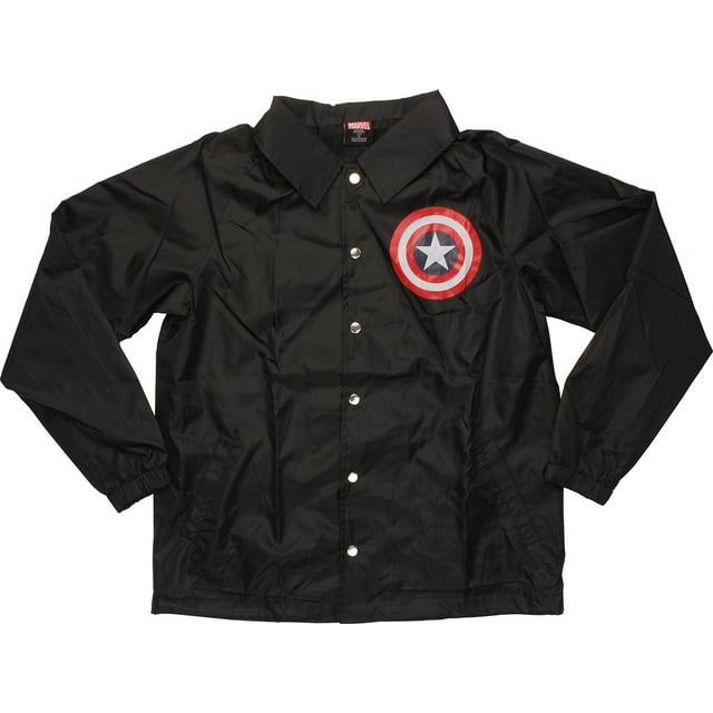 Captain America Logo Coach Snap Jacket - Walmart.com