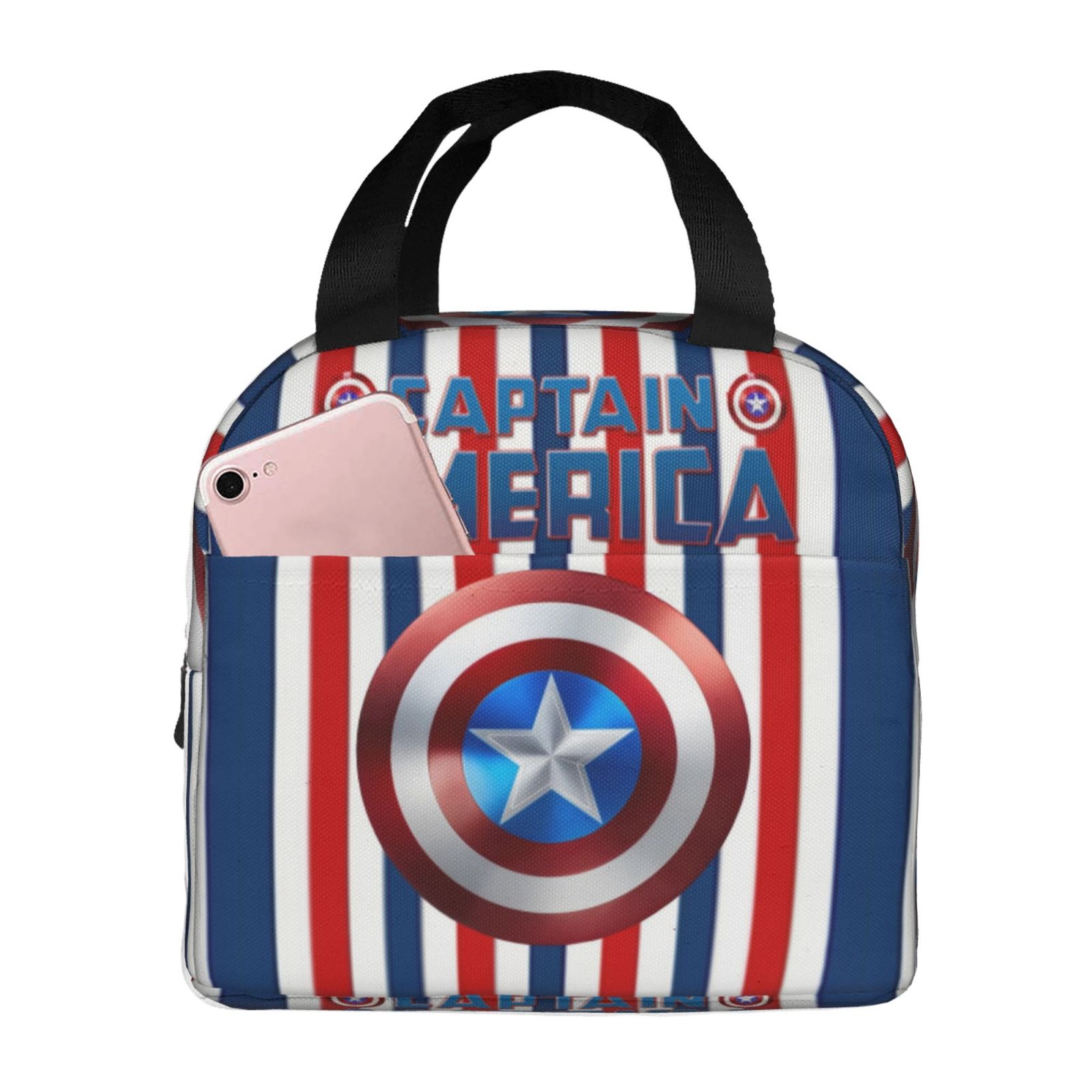 Captain America Logo Lunch Box,Lunch Bag,Insulated Lunch Bag,Lunch Bags ...