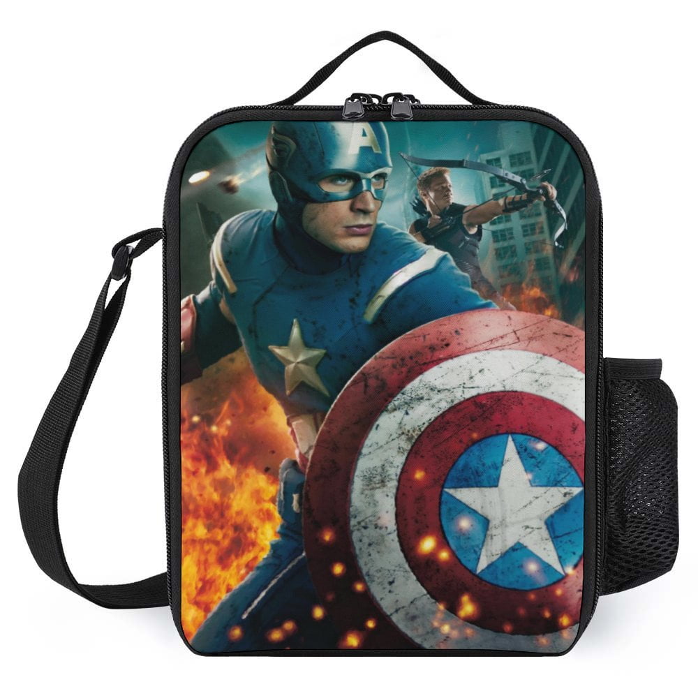 Captain America Lunch Bag, Insulated Lunch Tote for Women Men Large ...
