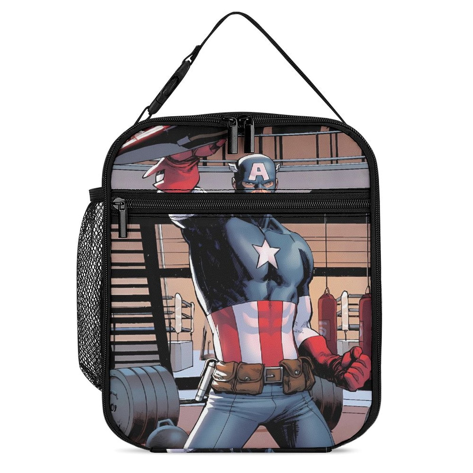 Captain-America Lunch Box, Large Capacity Durable Reusable Lunch Bag ...