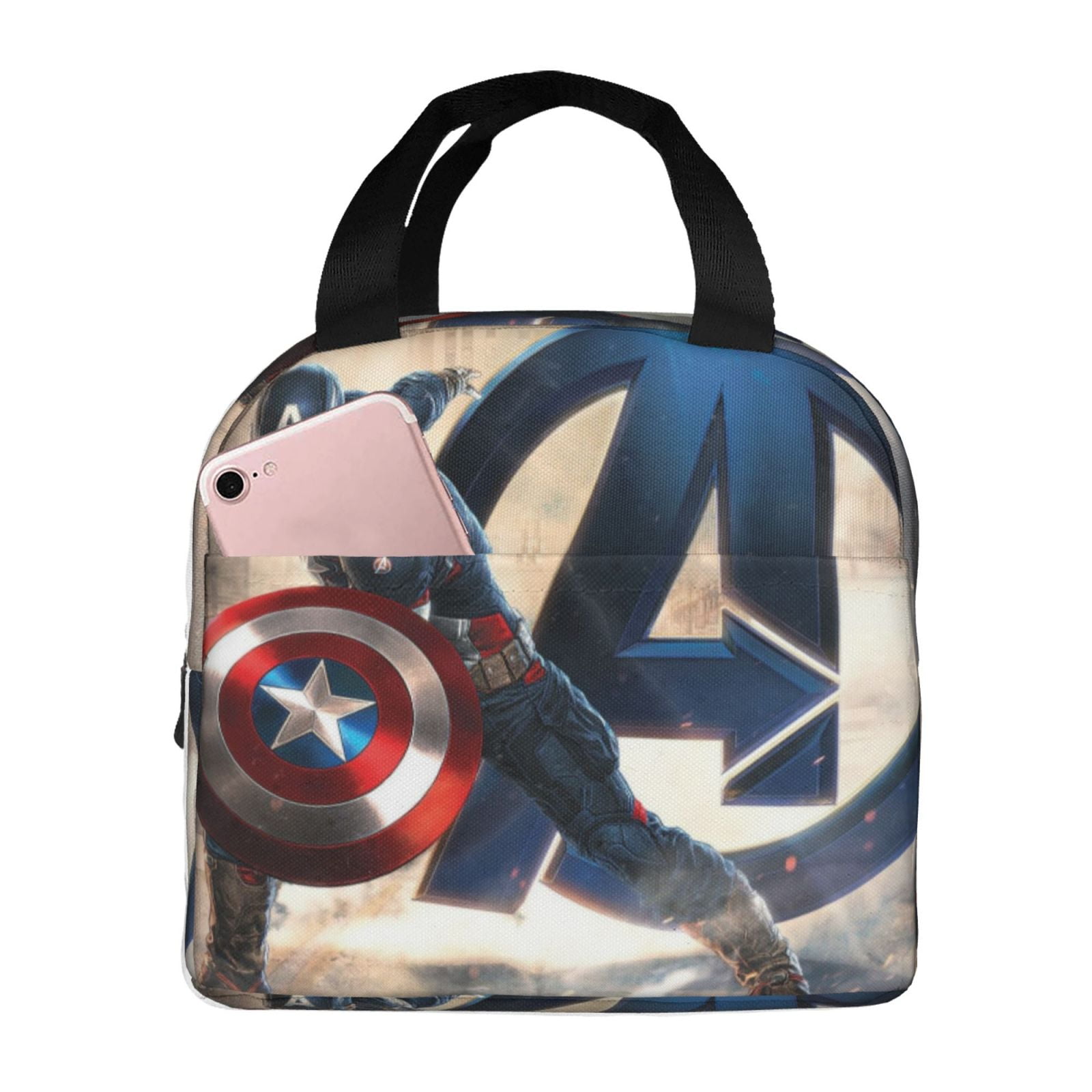 Captain America Lunch bag, Insulated Lunch Tote for Women Men Large ...