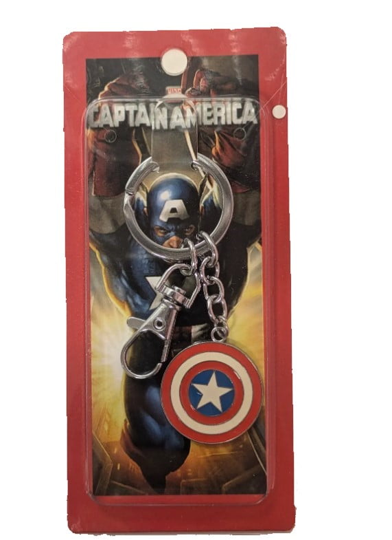 Captain America Metal Keychain Keyring with Clip - Walmart.com