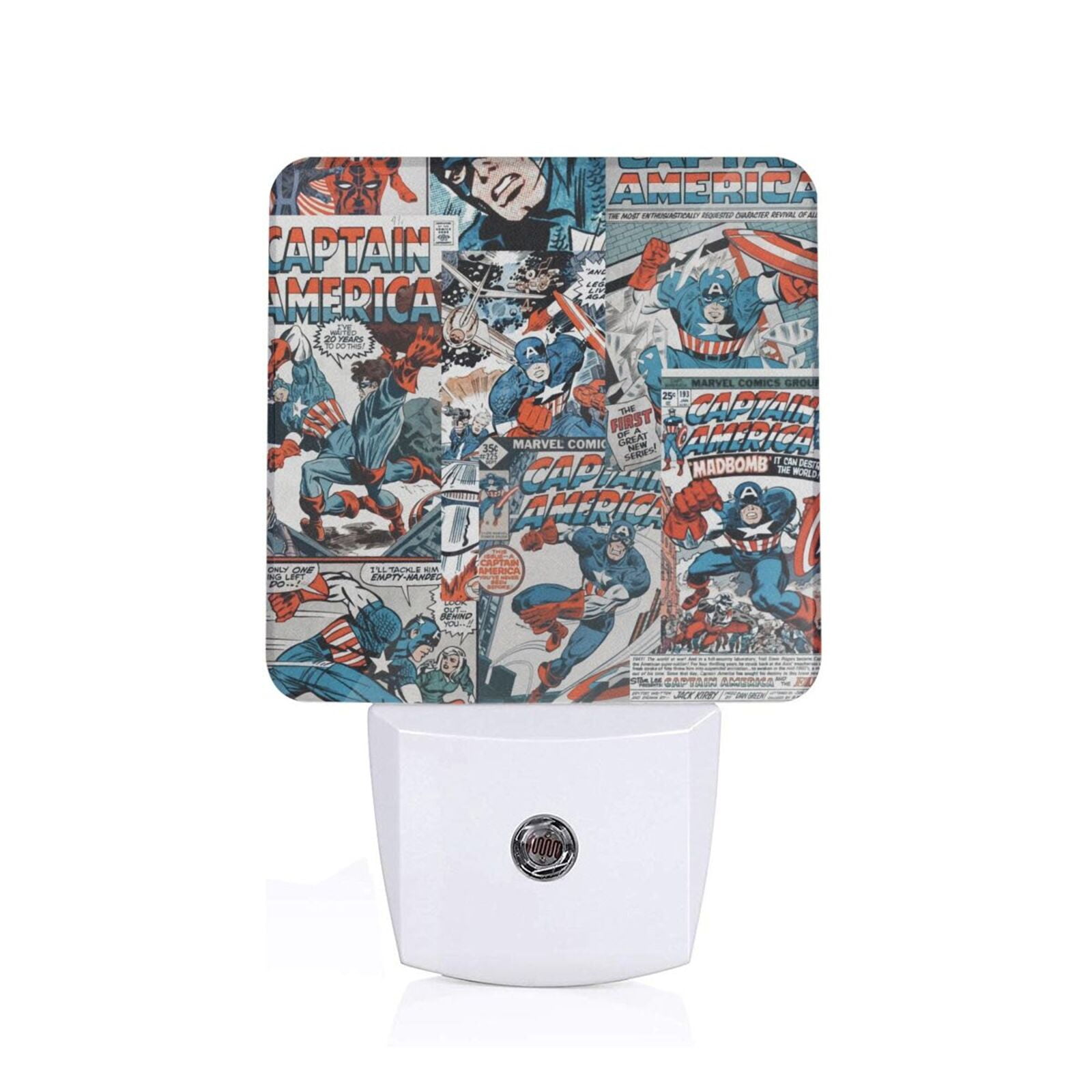 Captain America Night Light,Night Lights Plug into Wall,1 Pack LED ...