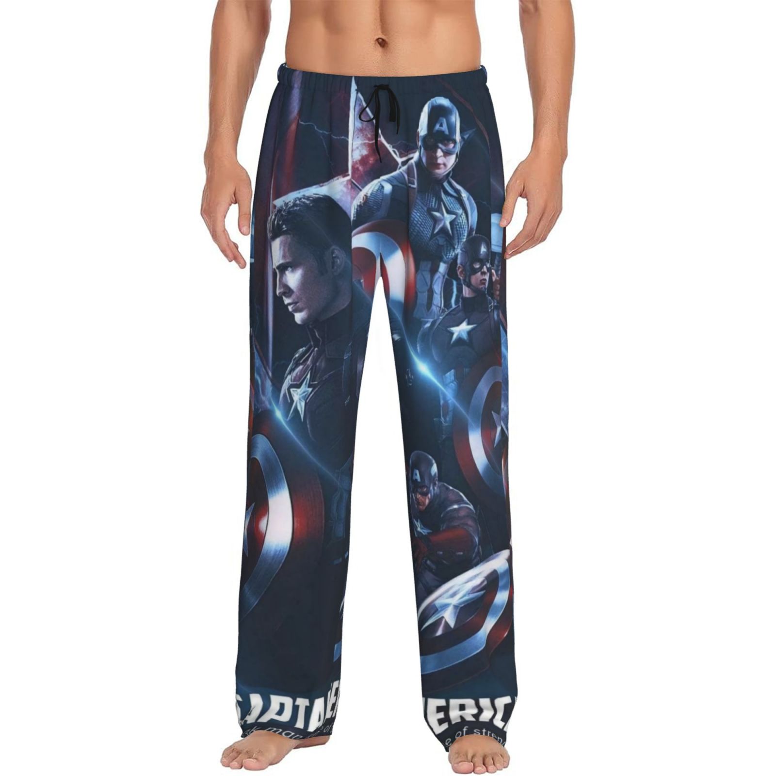 Captain America Pajama Pants Drawstring Elastic Waistband Loungewear ...
