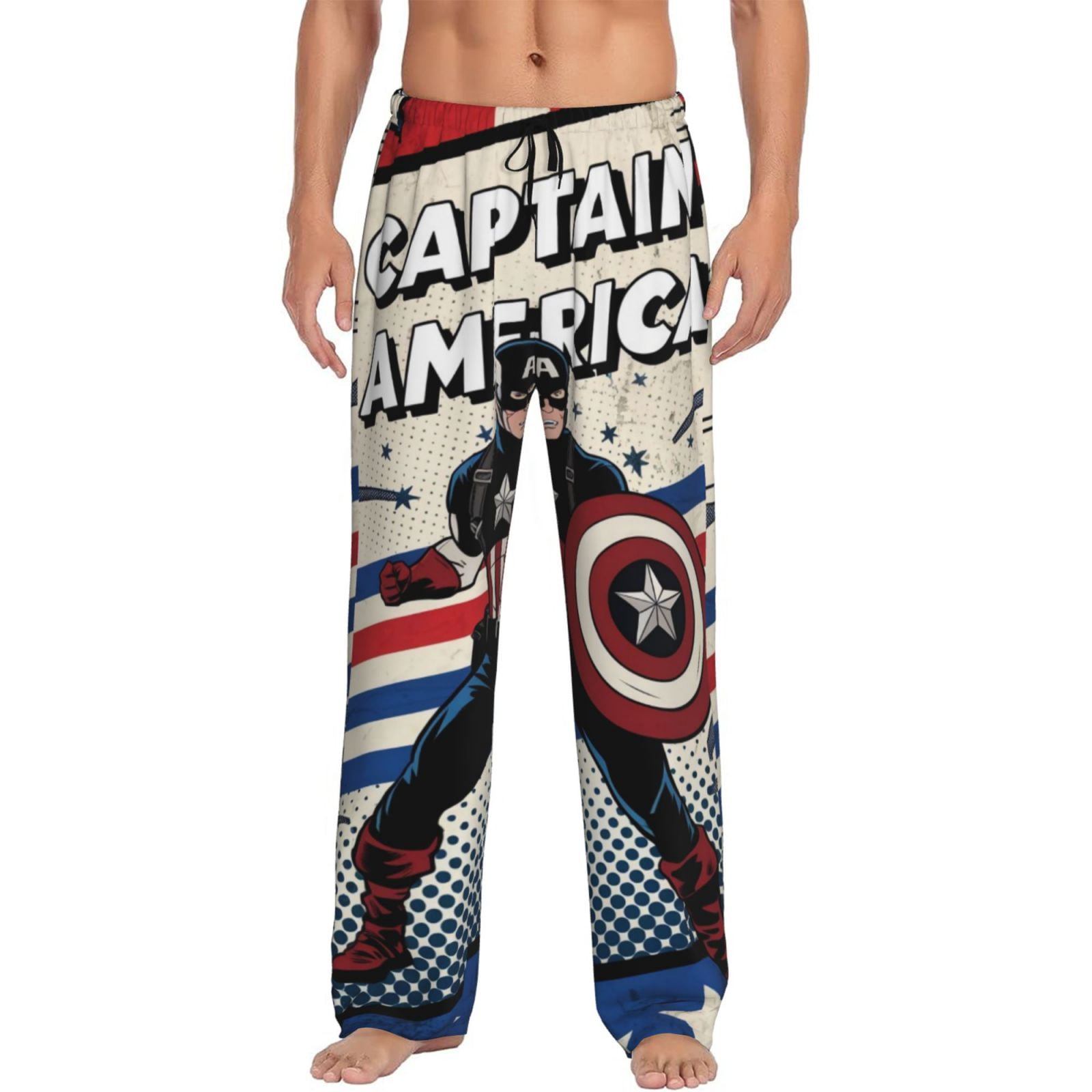 Captain America Pajama Pants Drawstring Elastic Waistband Loungewear ...