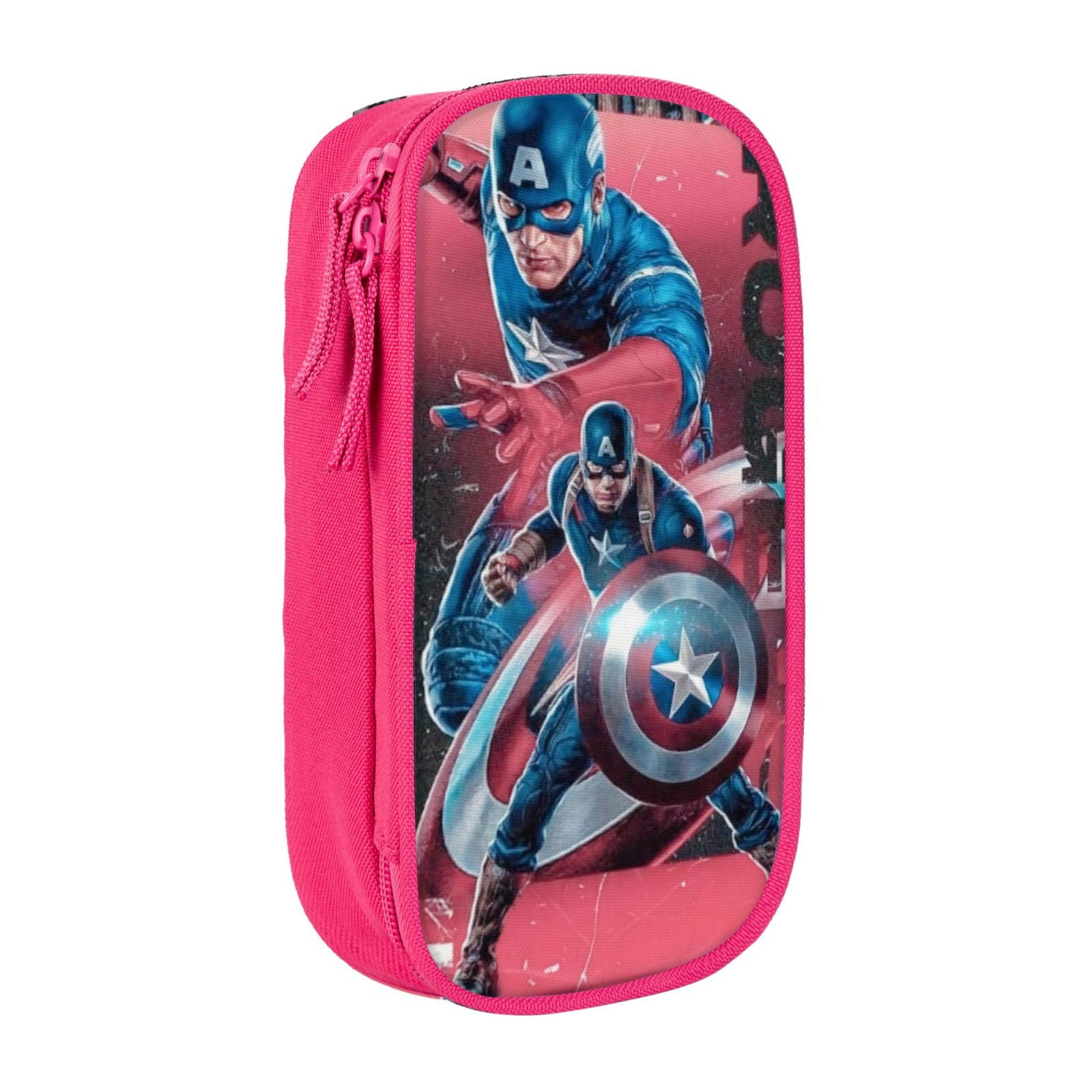 Captain-America Pencil Case,Pencil Pouch,Big Pencil Bag Pouch Box Organizer Pen Case,Portable ...