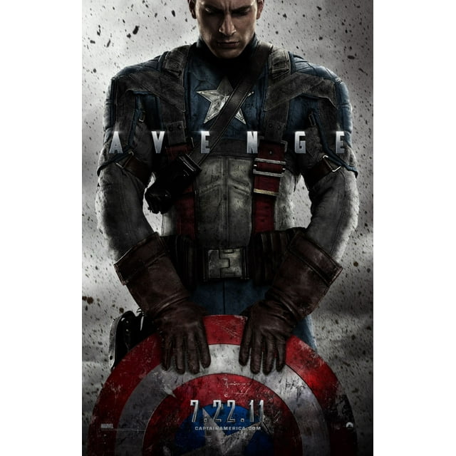 Captain America Poster 24inx36in Wall Art Art Poster 24x36 Multi-Color ...