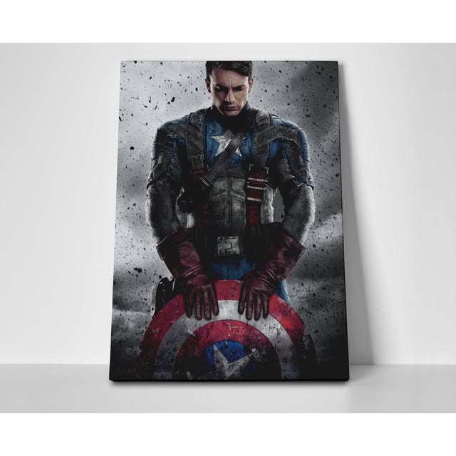 Captain America Poster or Wrapped Canvas - Walmart.com