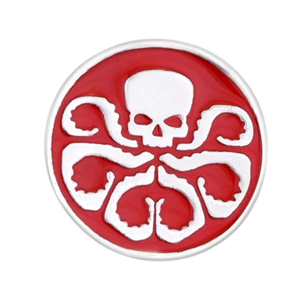 Captain America Red Hydra Logo 0.5 Inches in Diameter Enamel Metal Pin ...