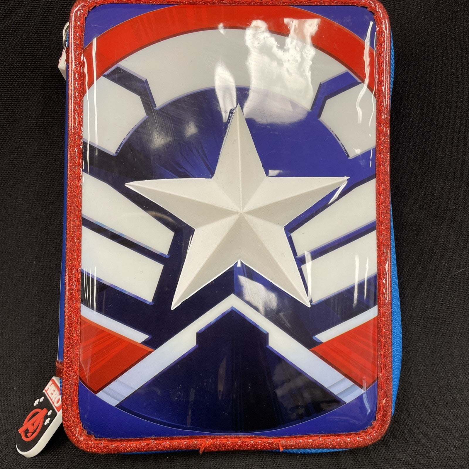 Captain America Sam Wilson Raised Star Zip Pencil Case 2 Zipper ...