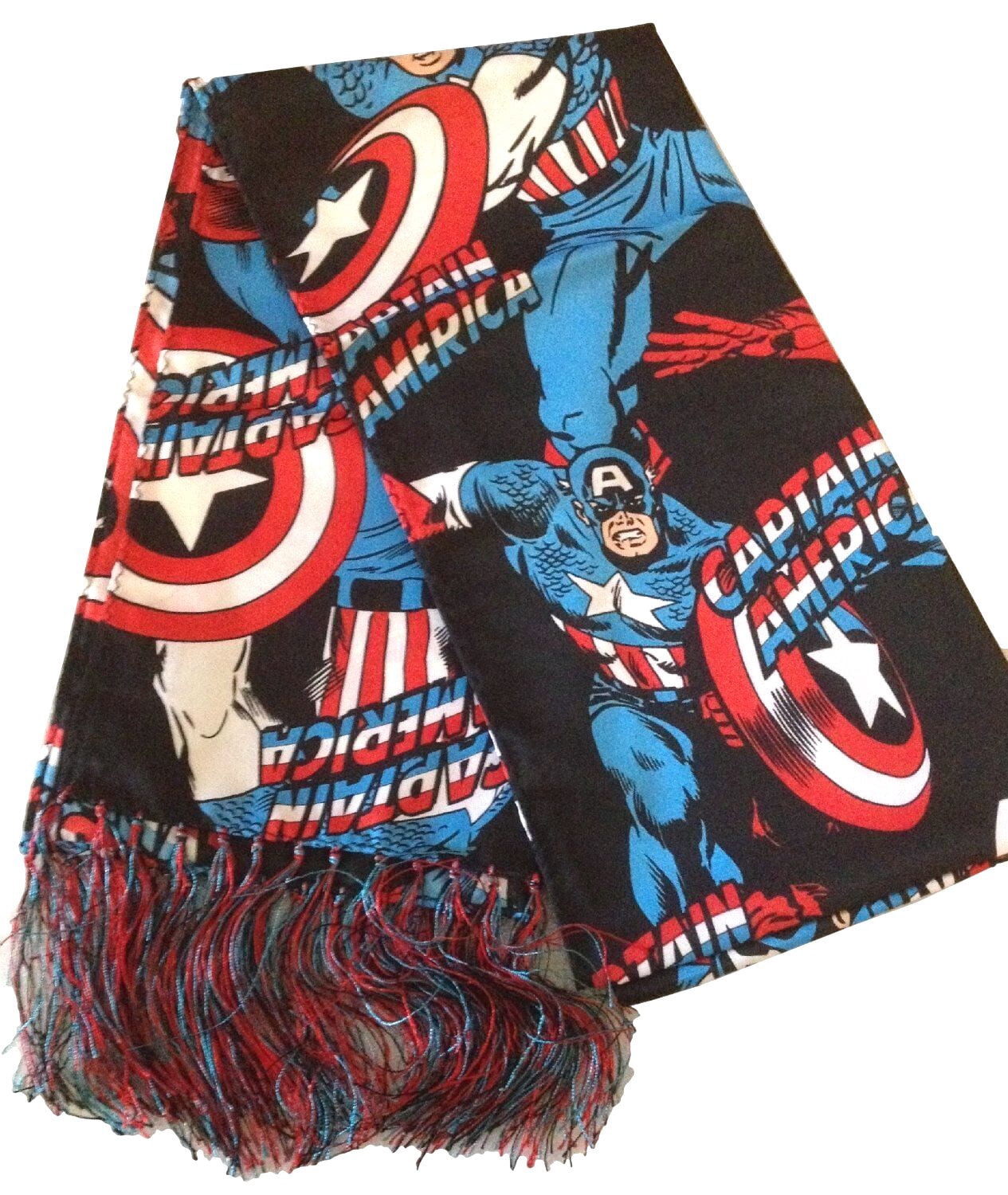 Captain America Scarf - Adult Size Soft Avengers Clothing Accessory ...