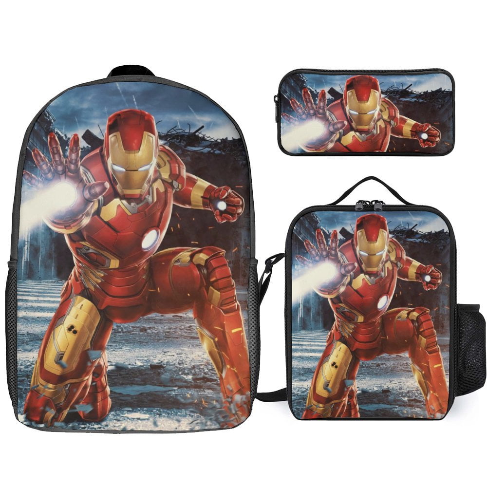 Captain America School Bag Set 3 Pcs for Boys And Girls, Anime And ...