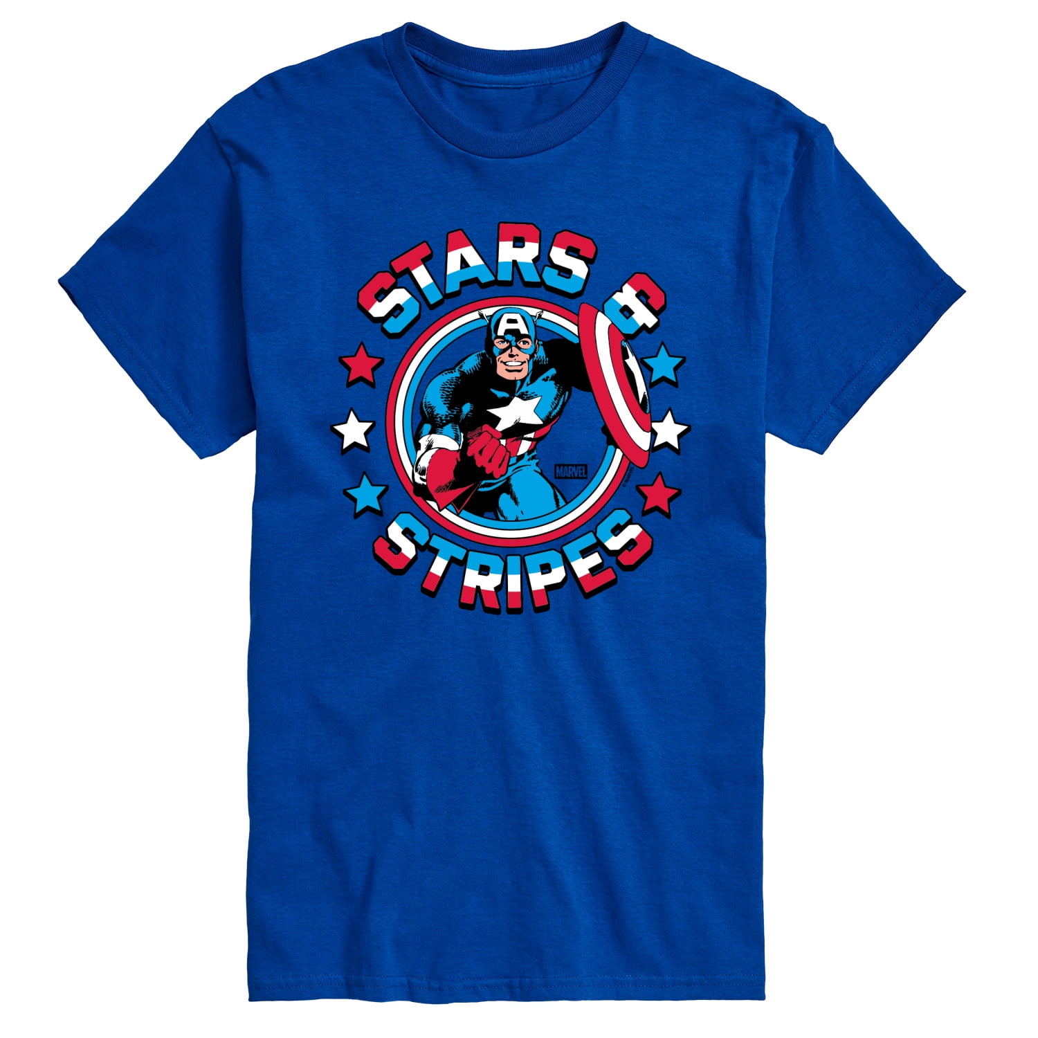 Captain America - Stars And Stripes - Men's Short Sleeve Graphic T ...