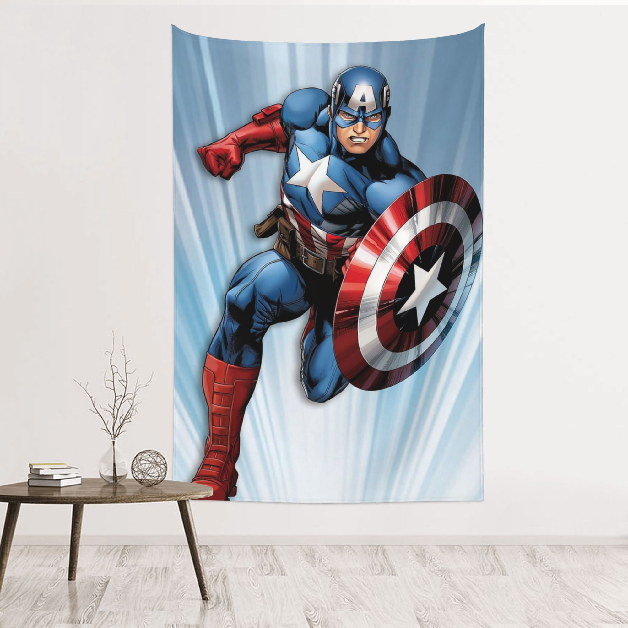 Captain America Tapestry Aesthetic Wall Hanging for Living Room Bedroom ...