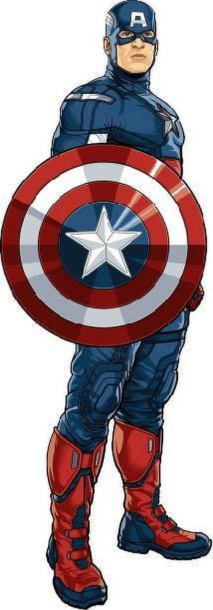 Captain America The Avengers Cartoon Character Wall Art Sticker Vinyl ...