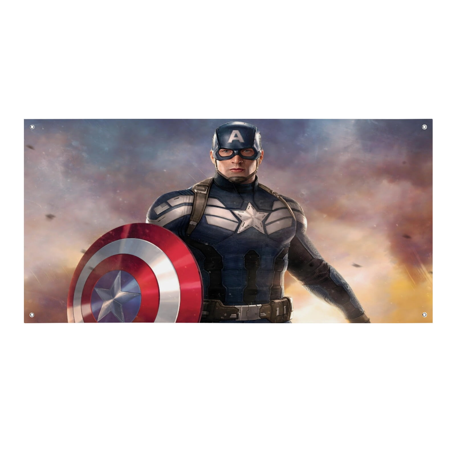 Captain America-Theme Backdrops Banner Birthday Party Decor Supplies ...