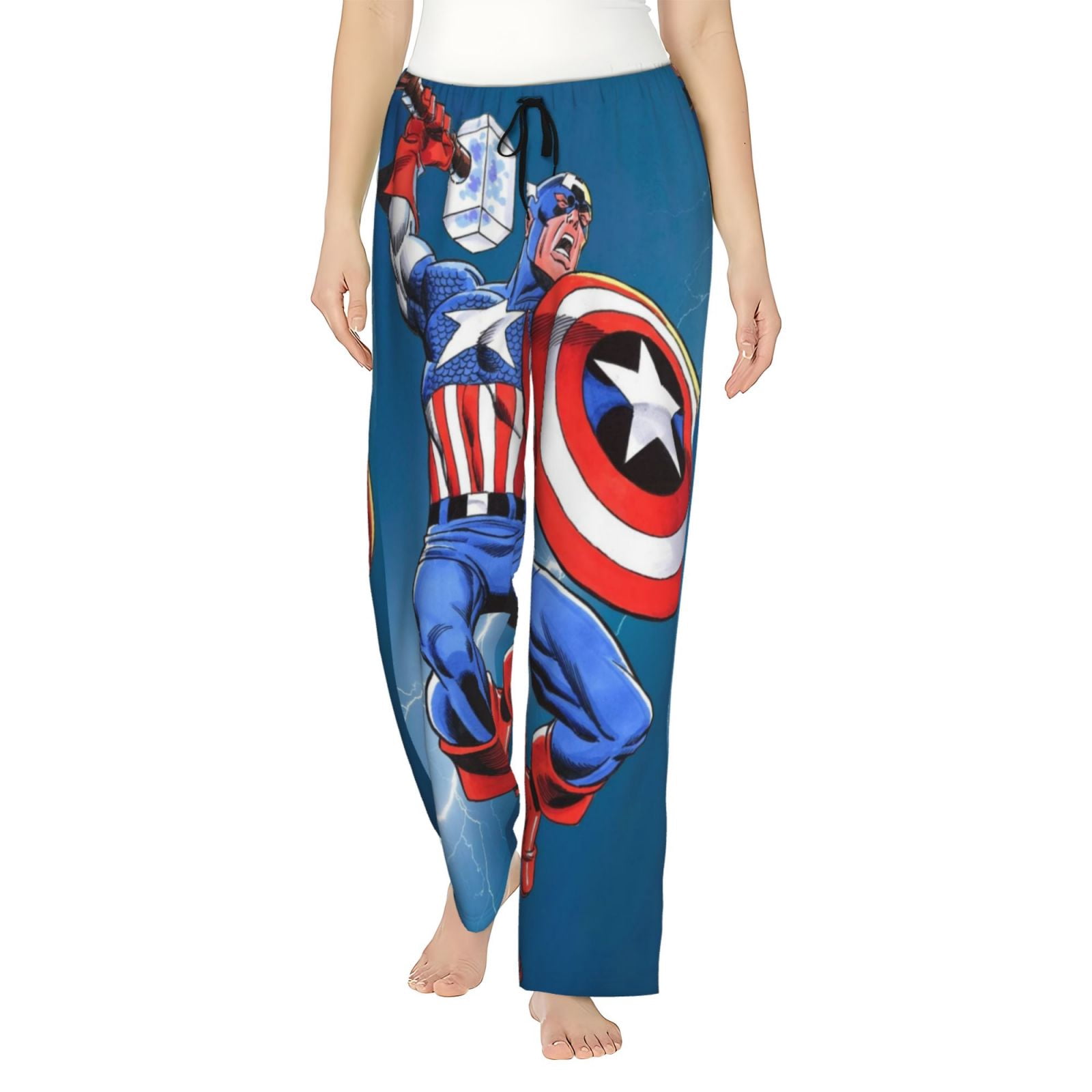 Captain America Women's Pajama Pants Ultra Soft Comfy Sleep Lounge ...