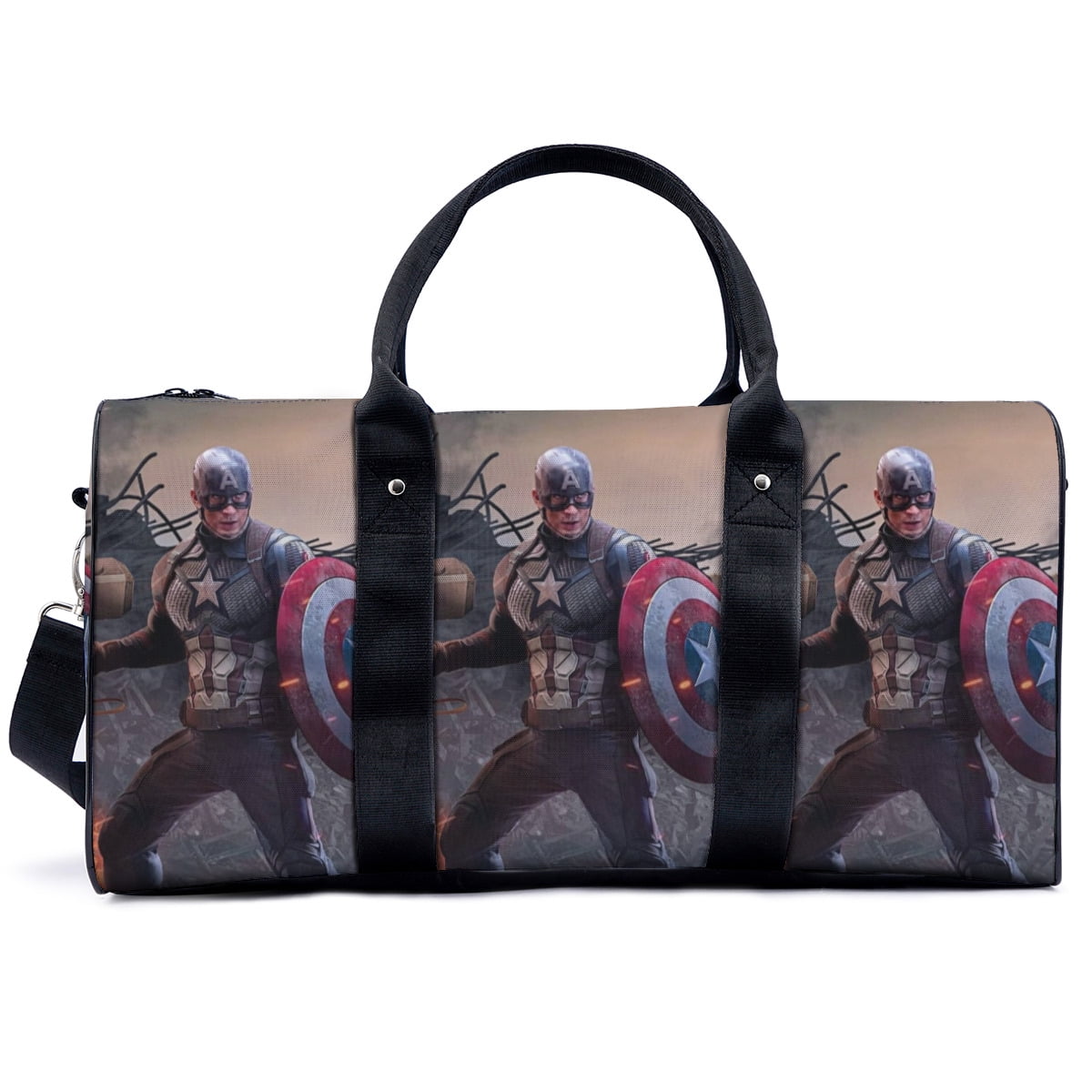 Captain- AmericaCartoon Travel Luggage Bag with Shoulder Strap Tote ...