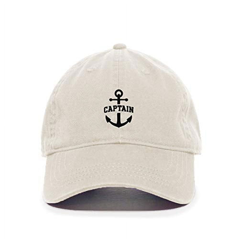 Captain Anchor Baseball Cap Embroidered Cotton Adjustable Dad Hat ...