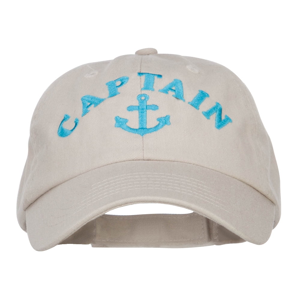 Captain Anchor Logo Embroidered Pet Spun Cap - Stone OSFM - Walmart.com