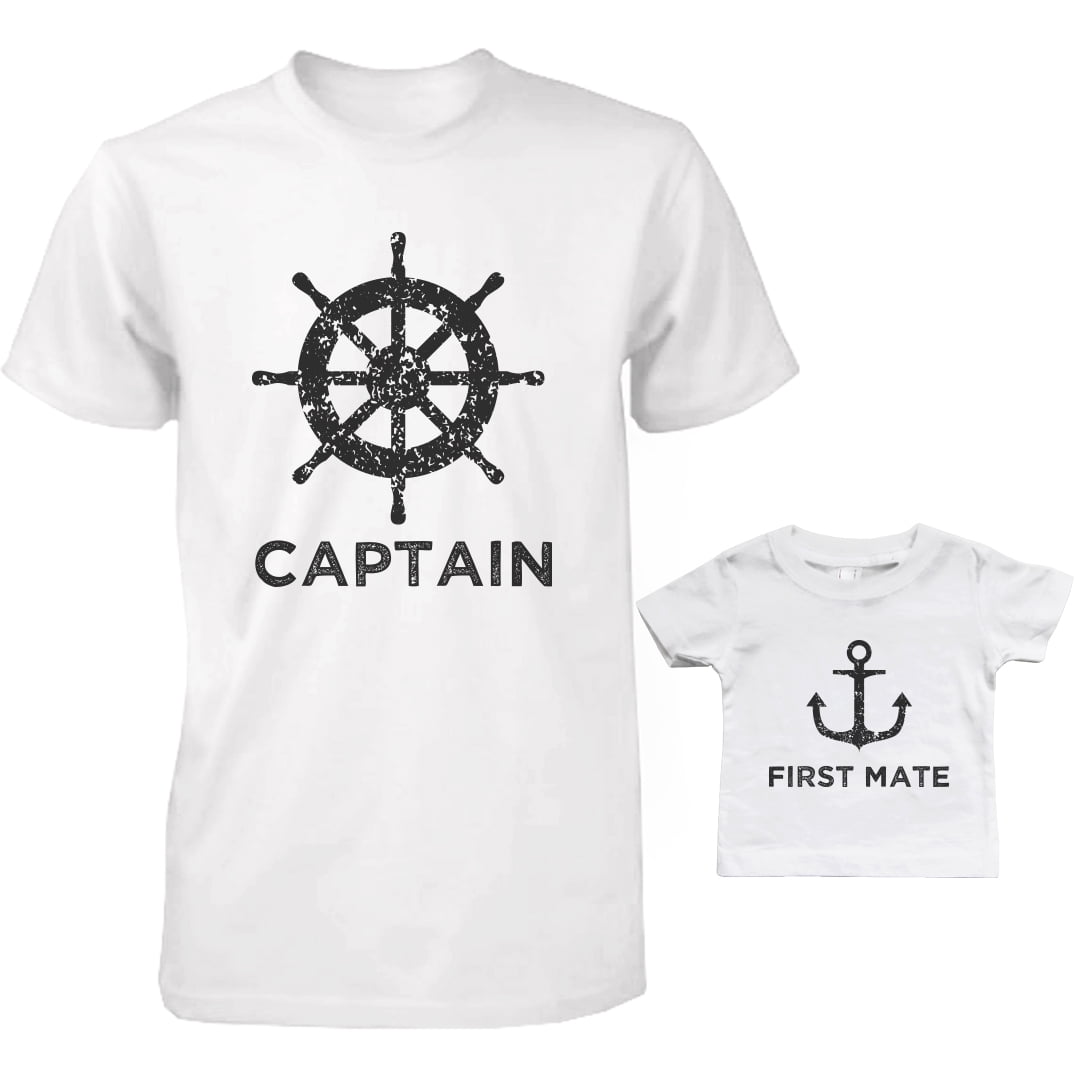 Captain And First Mate Matching Shirts Father And Son Outfits Father's ...