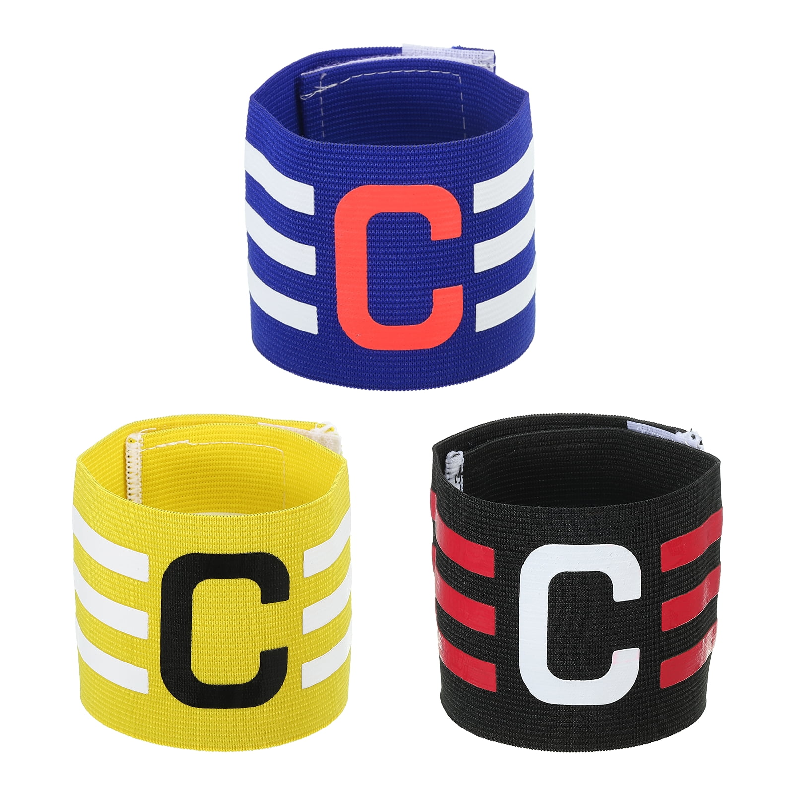 Captain Armband Adjustable Elastic Soccer Captain's Arm Band, 3 Colors ...