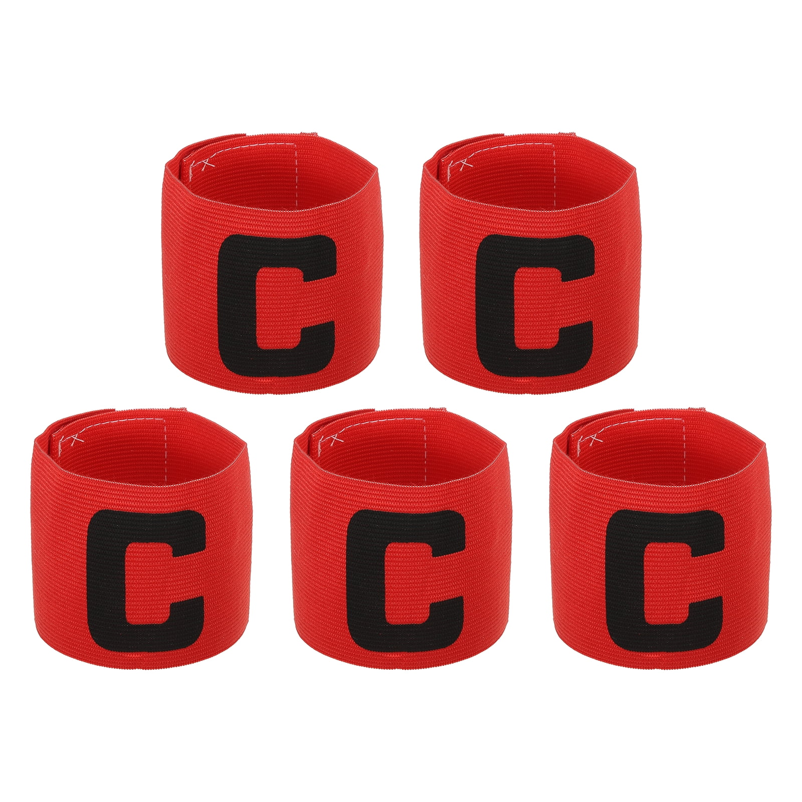Captain Armband Adjustable Elastic Soccer Captain's Arm Band, Red, 5 ...
