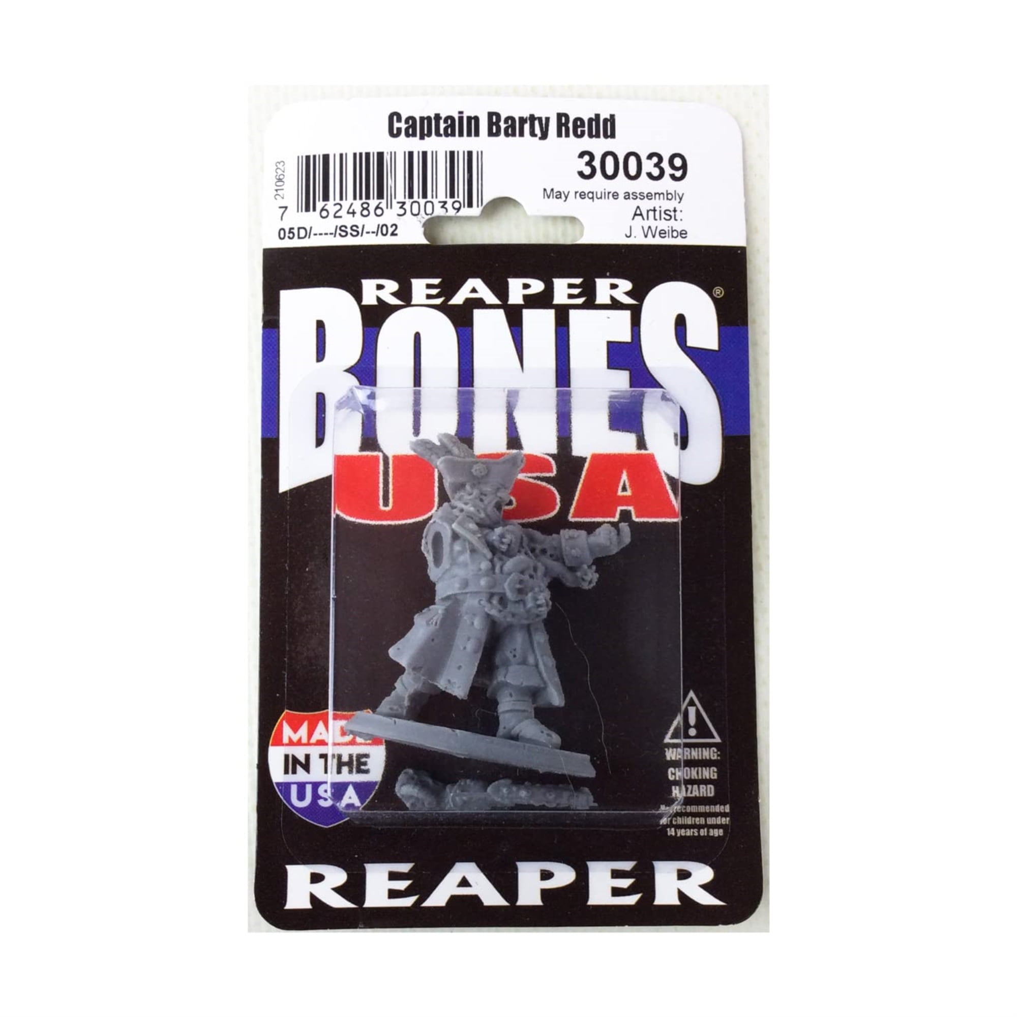 Captain Barty Redd Miniature Figure 25mm Heroic Scale Reaper Bones USA ...