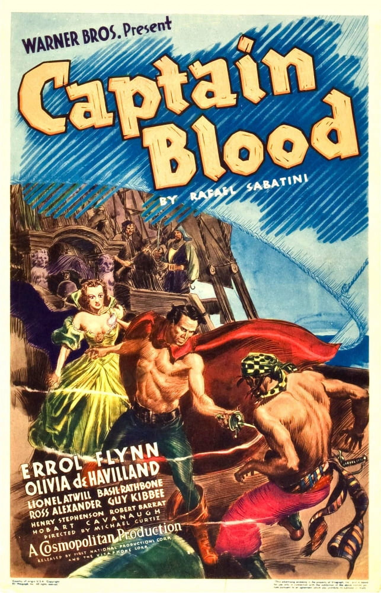 Captain Blood From Left: Olivia De Havilland Errol Flynn On Midget ...