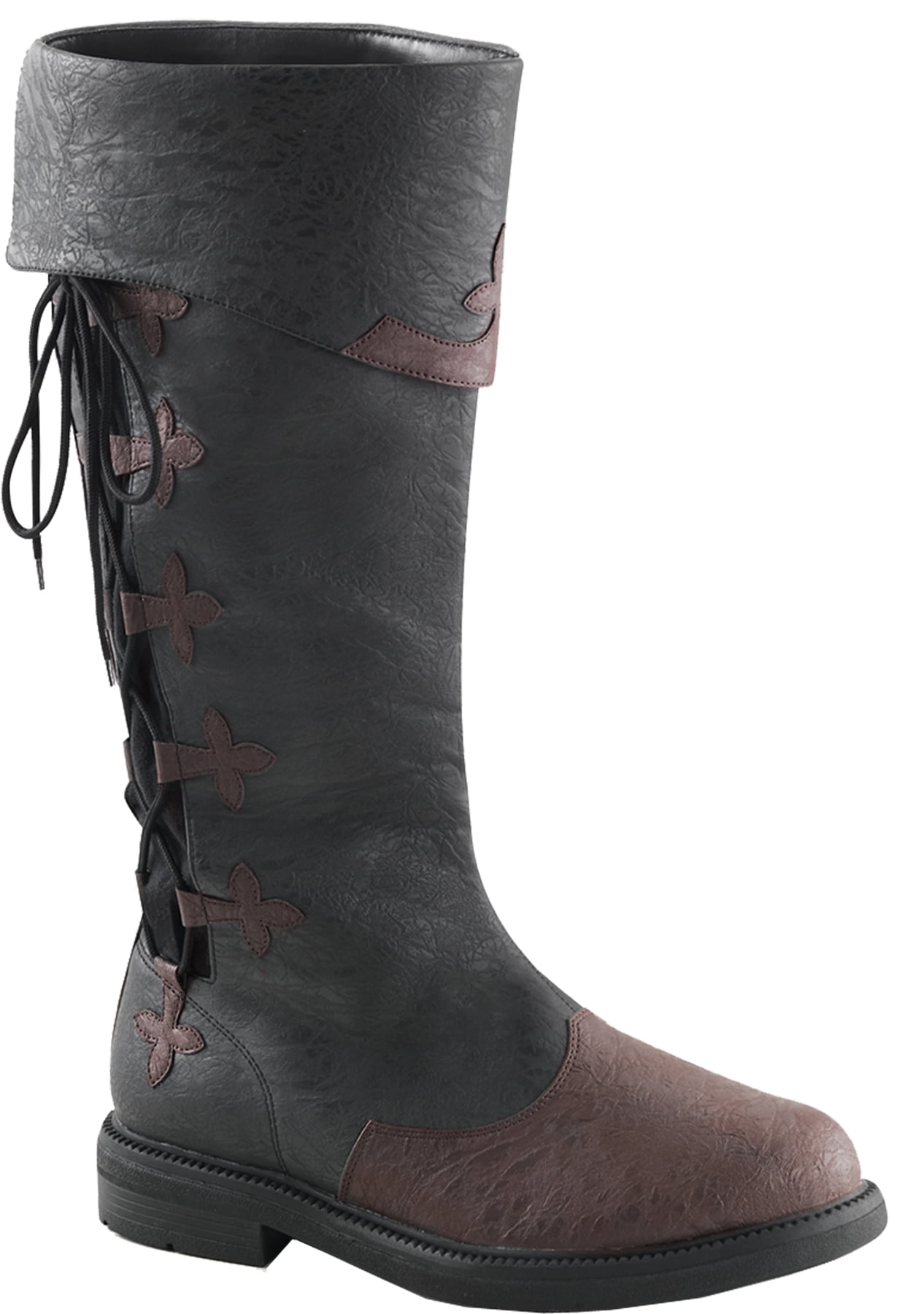 Captain's Distressed Leather-Look Pirate Boot 110 Br Md Lace-Up with ...