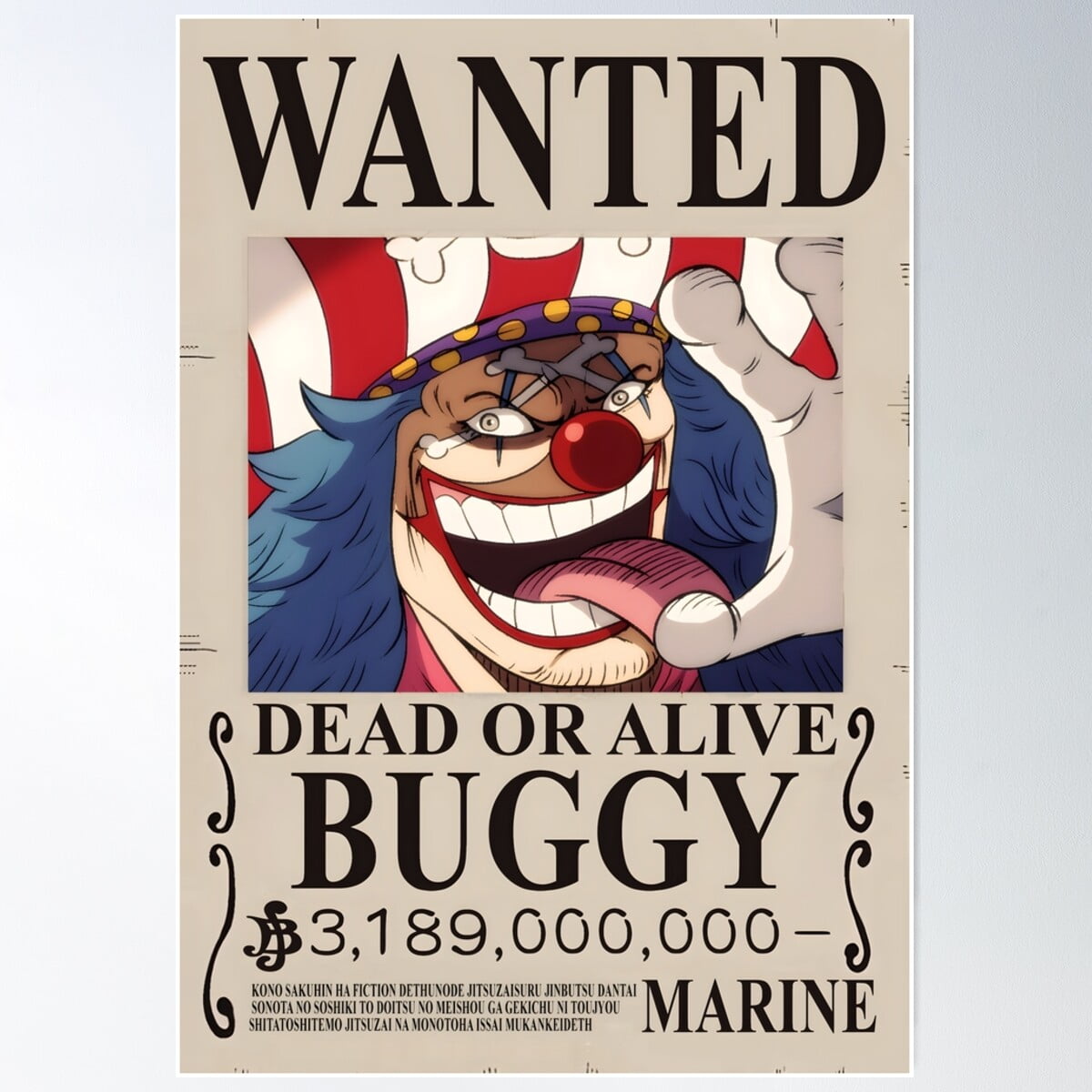 Captain Buggy | Wanted Poster Wall Art, Modern Wall Decor For Living ...