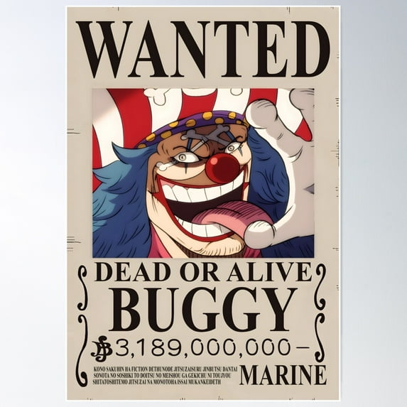 Captain Buggy | Wanted Poster Wall Art, Modern Wall Decor For Living ...