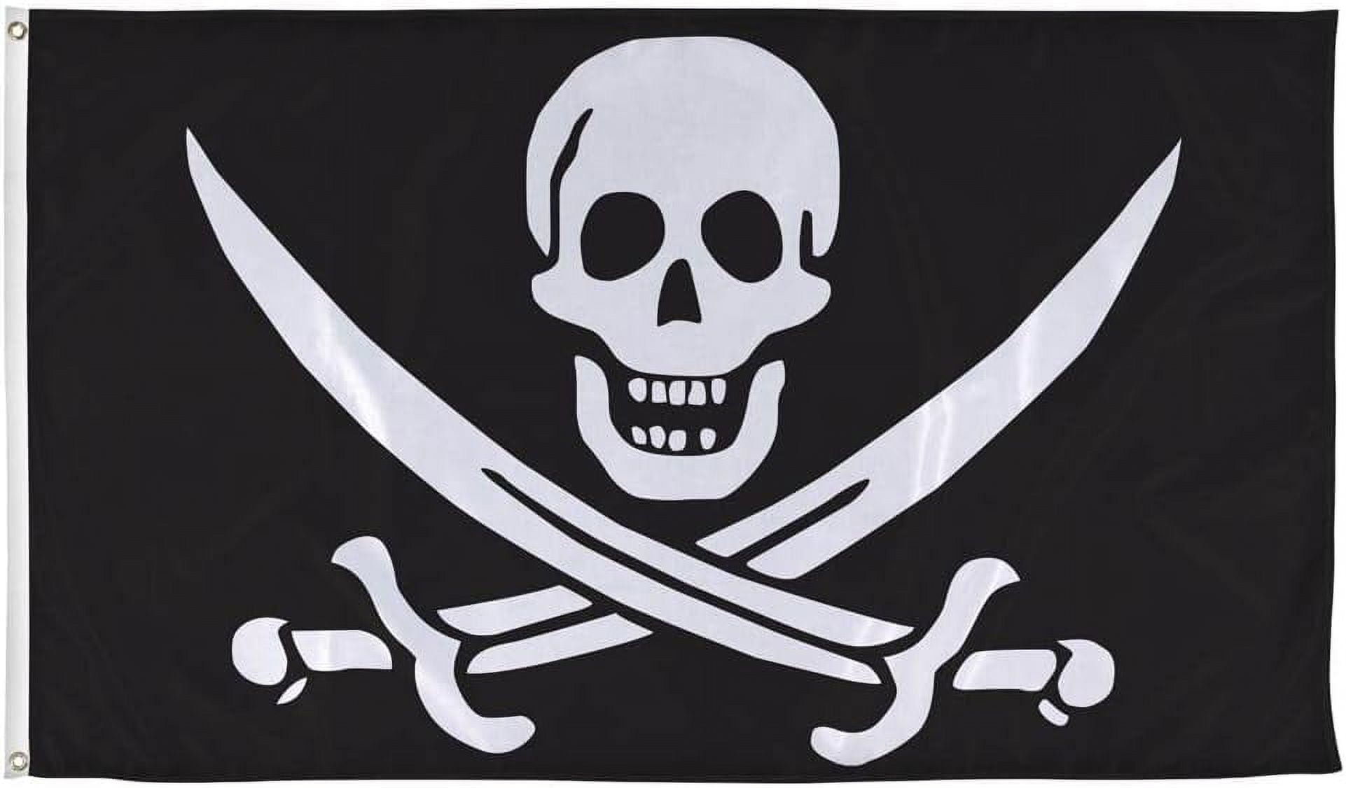Captain Calico Jack Pirate Flag with Skull & Swords - Walmart.com