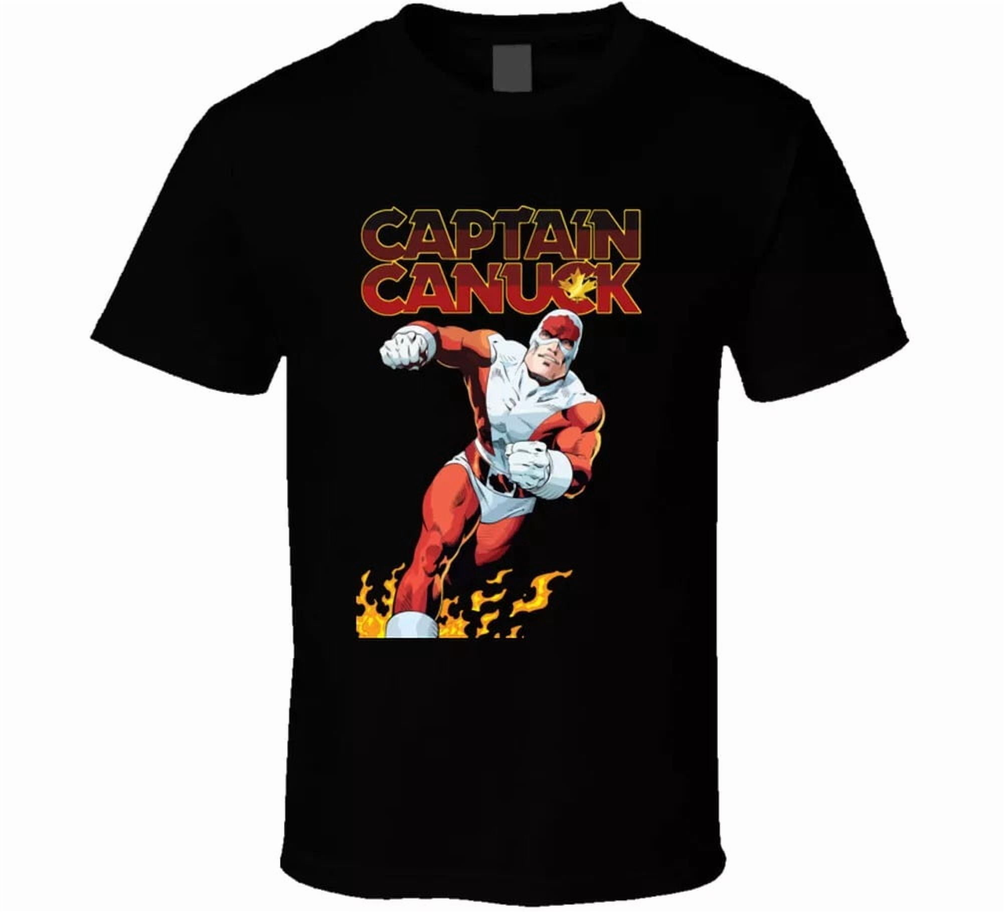 Captain Canuck Canada America Maple Leaf T Shirt - Walmart.com