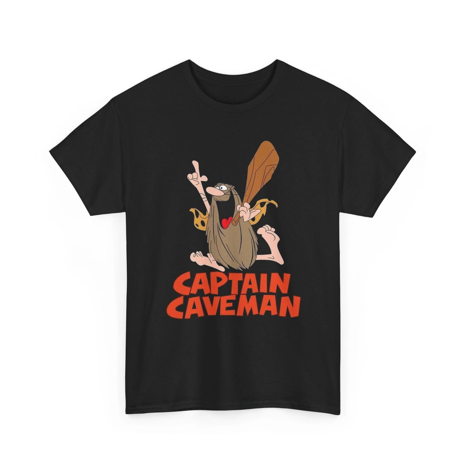 Captain Caveman Tee, Cartoon Shirt, Retro Apparel, Funny Gift, Casual ...