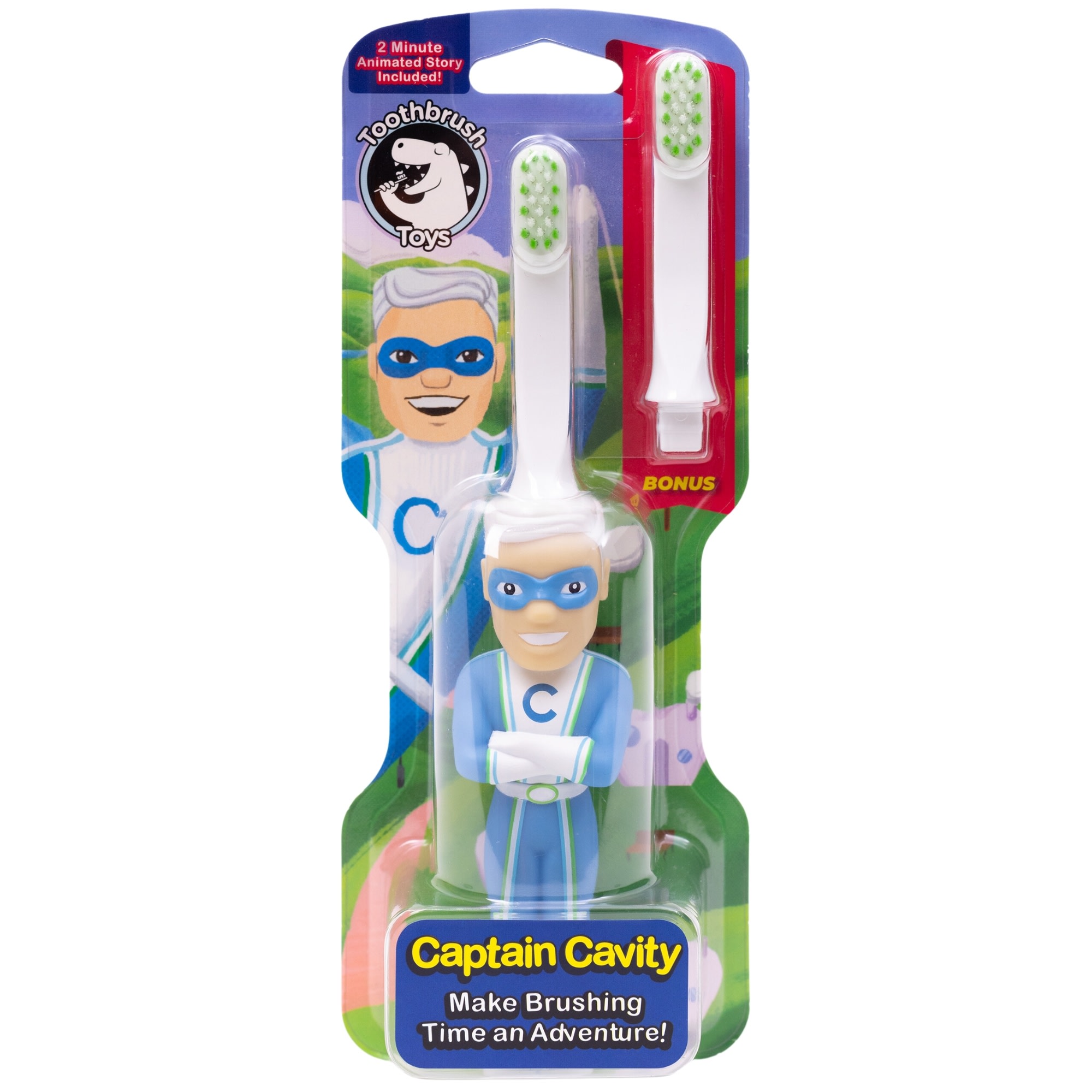 Captain Cavity Superhero Figure Toothbrush - Walmart.com